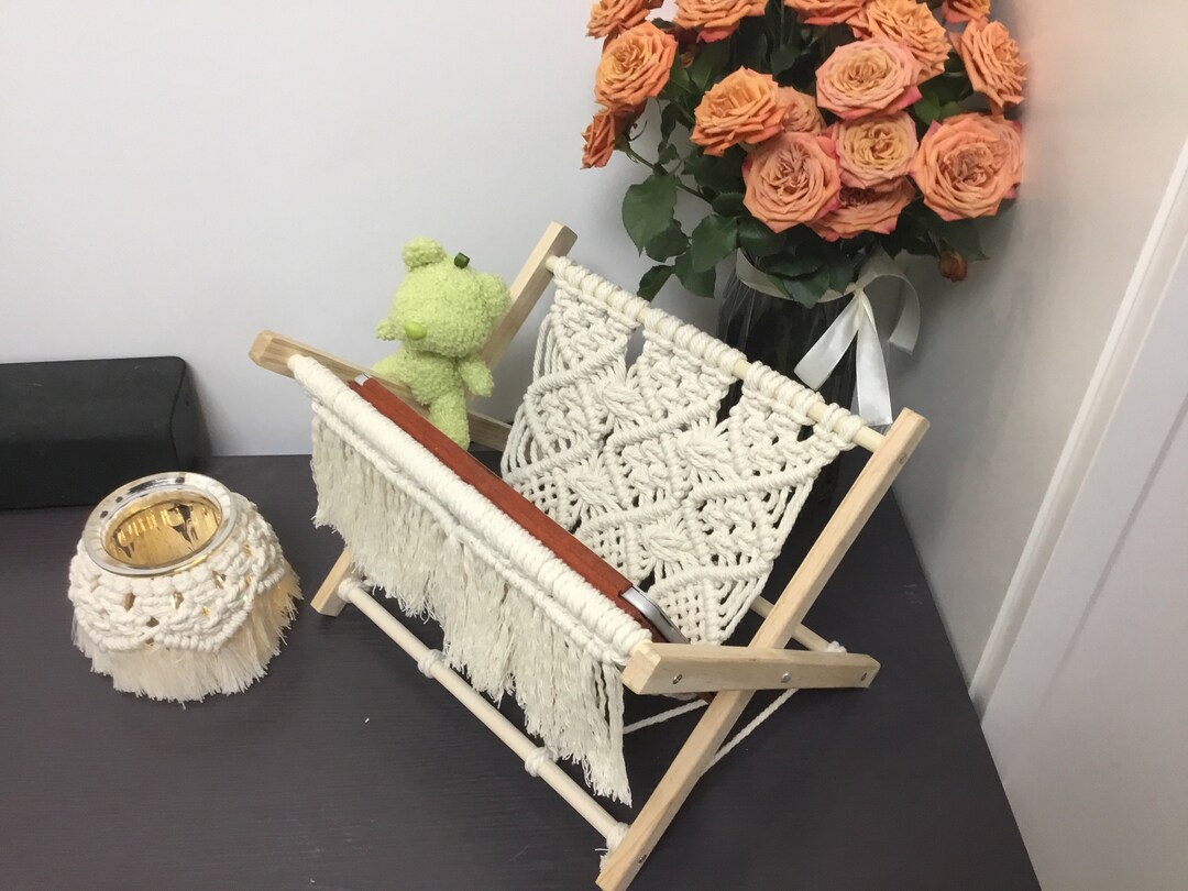 Macrame Magazine Rack / Magazine Storage/ Boho Storage / Home - Etsy