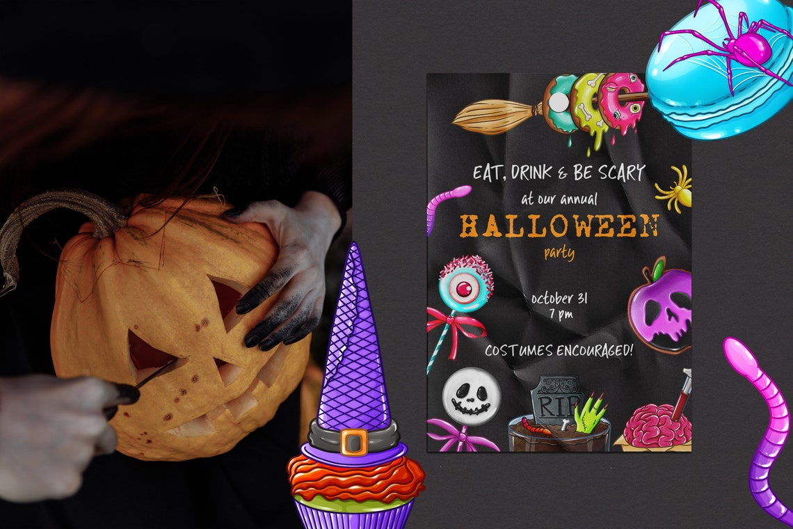 Spooky Foods Png, Halloween Foods Png, Creepy Food, Halloween Treat ...