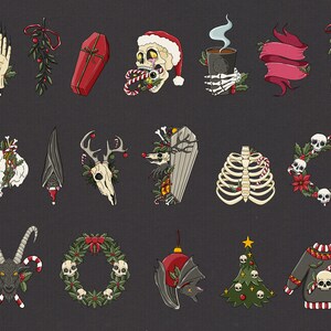 Creepy Christmas PNG, Gothic Christmas Clipart, Alternative Dark ...