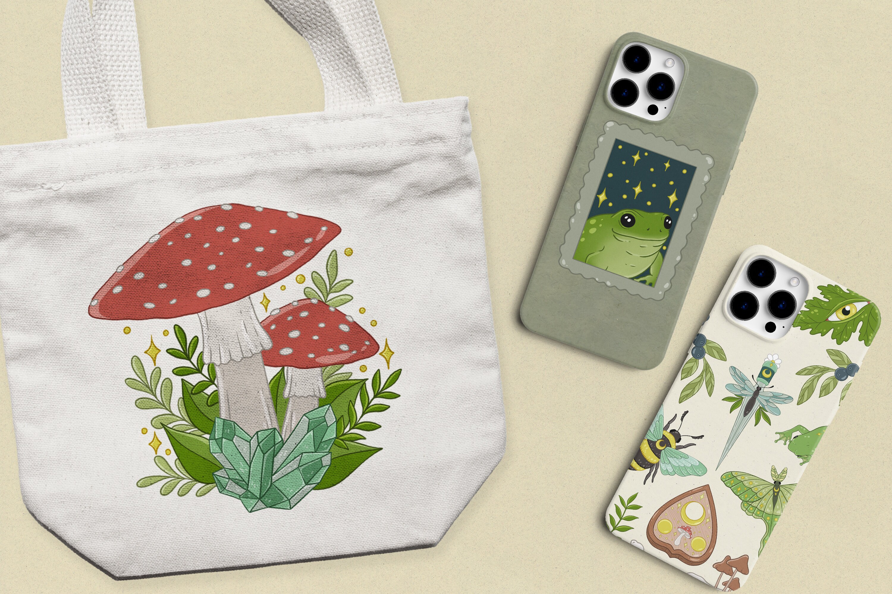 Goblincore Clipart, Cottagecore Green Witch Clipart, Frog and Toad ...