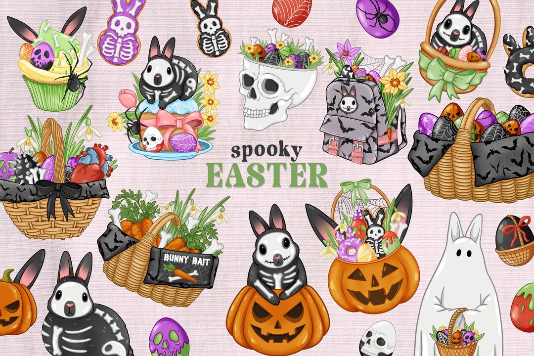 Spooky Easter Png Files, Creepy Easter Png, Bunny Ghost Png, Goth ...