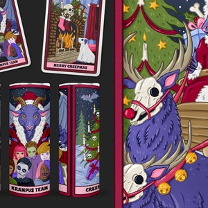 Creepy Christmas Tarot Card PNG, Pastel Goth Christmas Clipart ...
