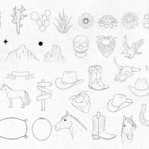 Western Procreate Stamp, Western Procreate Brush, Wild West Procreate ...