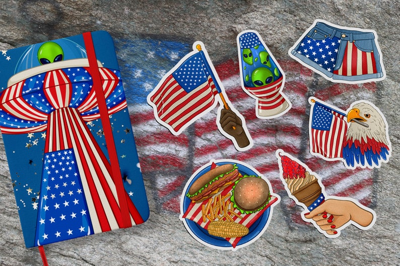 4th of July Clipart, Patriotic Planner Clipart, USA Clipart ...