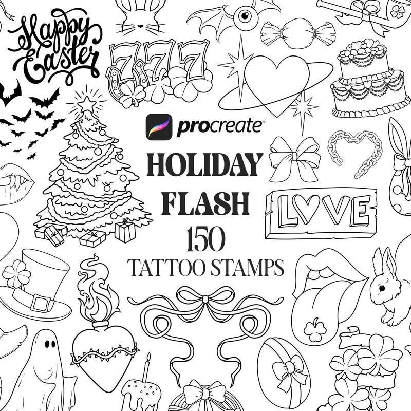 Holiday Flash Tattoos - Etsy