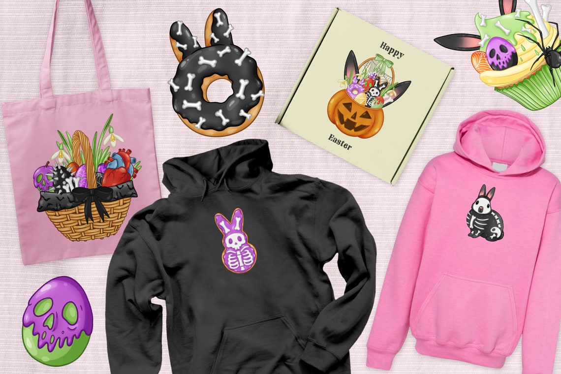 Spooky Easter Png Files, Creepy Easter Png, Bunny Ghost Png, Goth ...