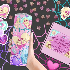 Pastel Goth Spooky Valentine's Day PNG File, Creepy Valentine Clipart ...
