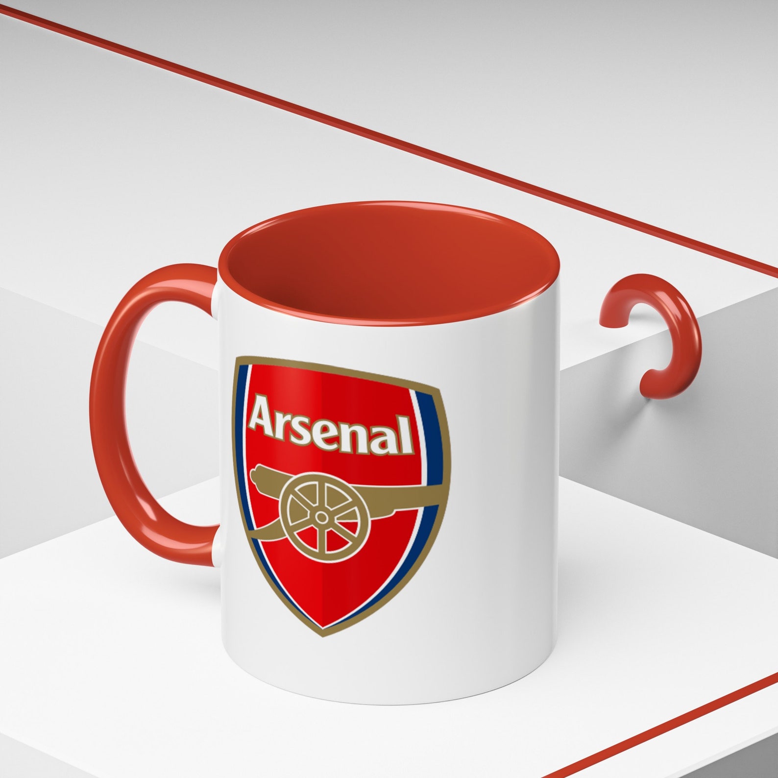 Arsenal Red Accent Coffee Mug, 11oz - Etsy