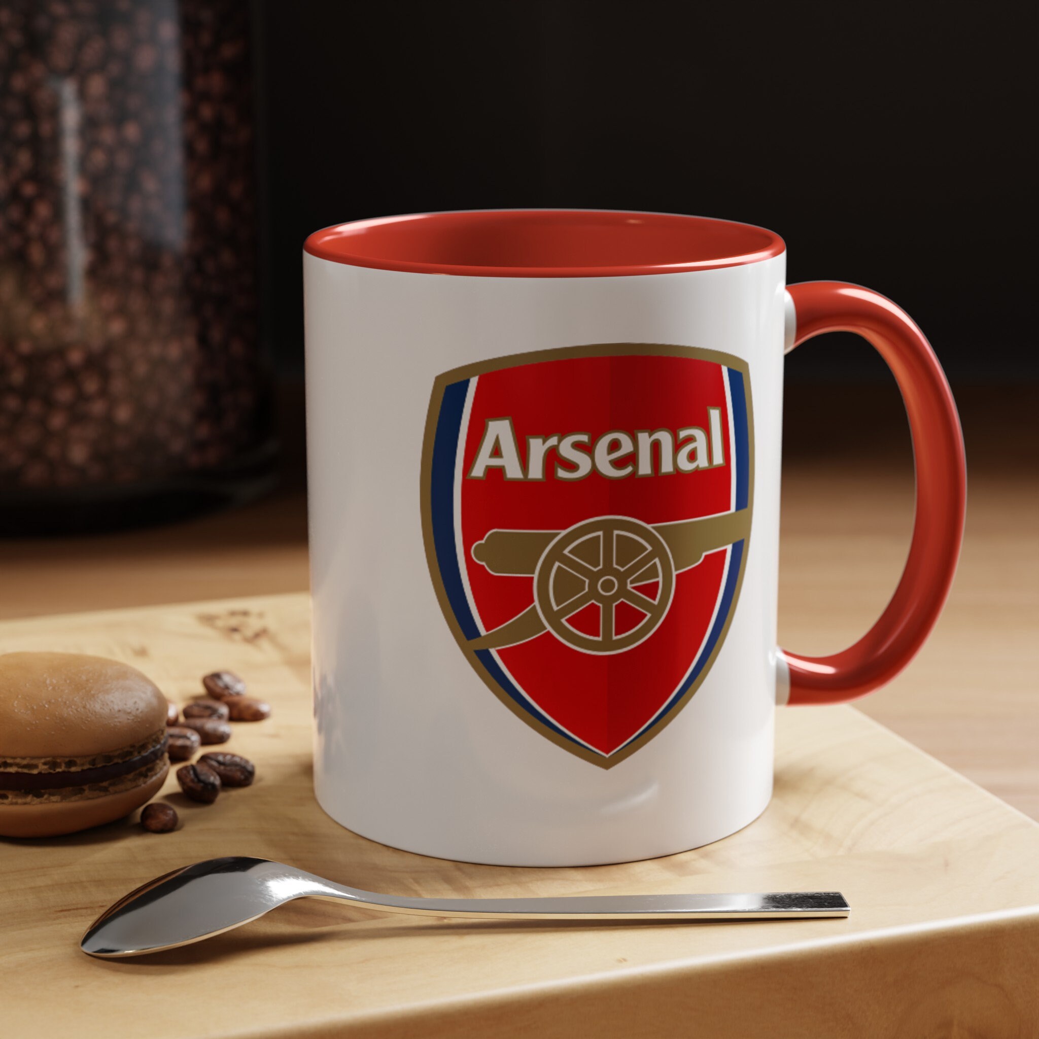 Arsenal Red Accent Coffee Mug, 11oz - Etsy