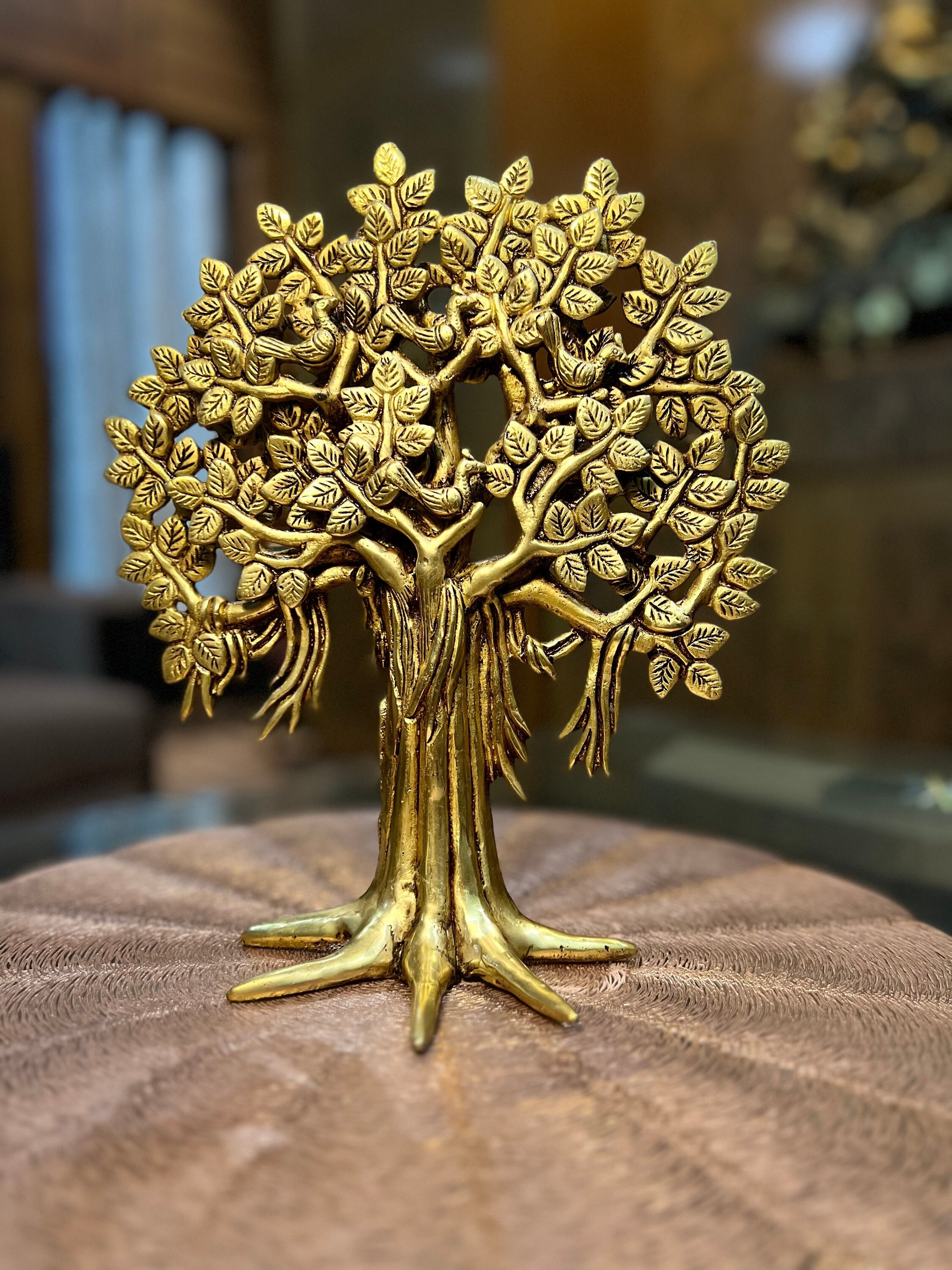 Brass Tree of Life Sculpture With Golden Roots for Home Decor - Etsy