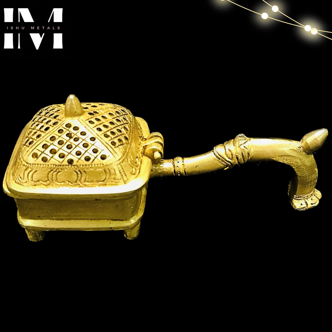 Antique Brass Incense Burner, Beautiful Incense Burner for Charcoal ...