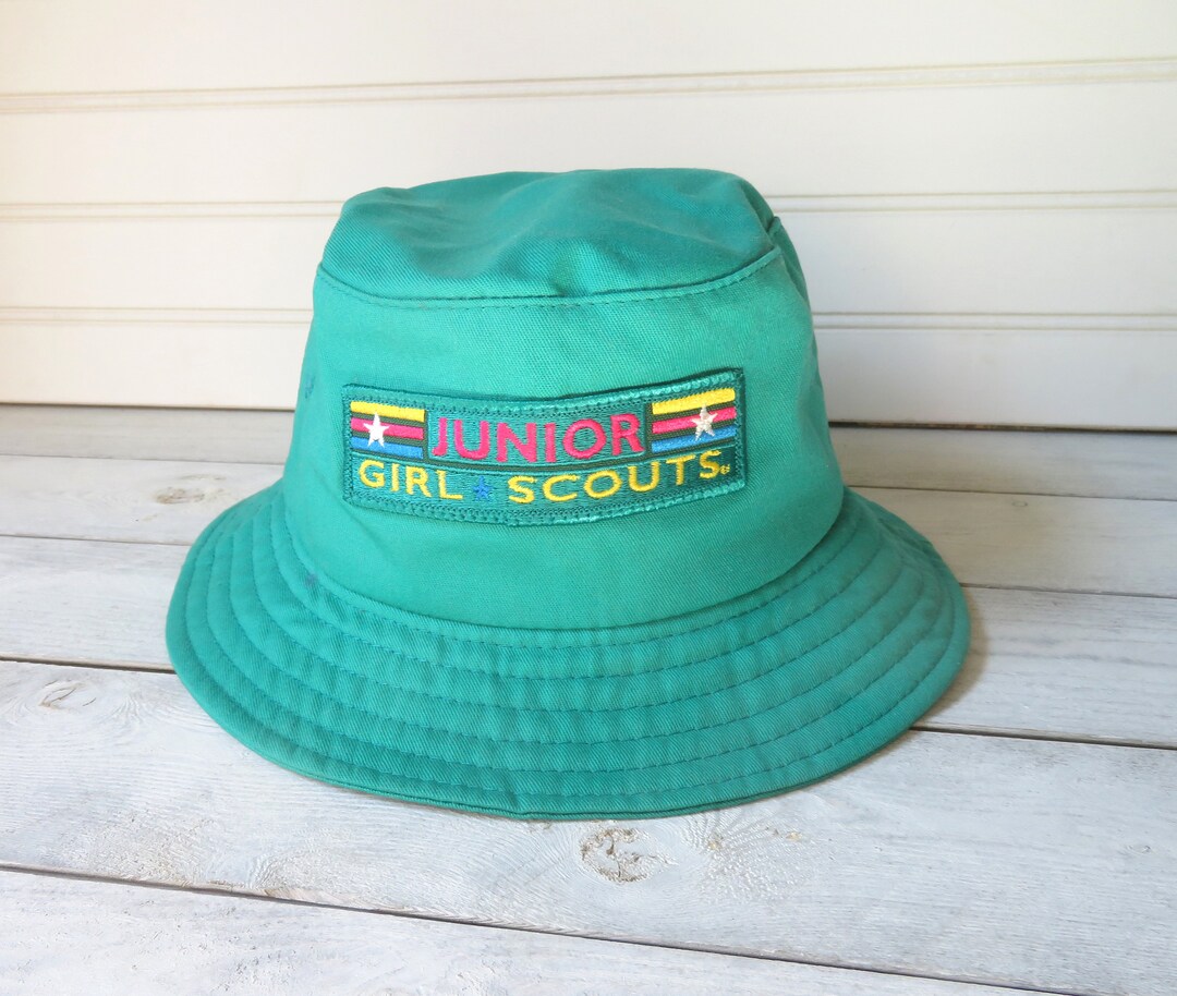Girl Scout Bucket Hat, Junior Girl Scouts, Size M, Emerald Green ...