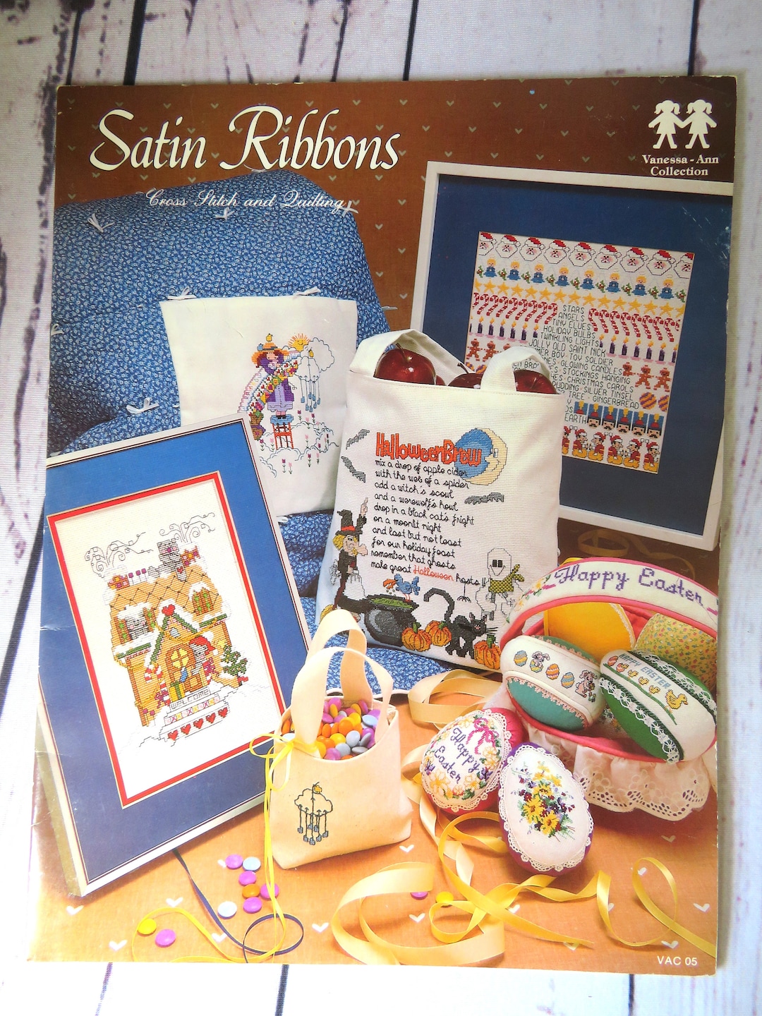Cross Stitch Pattern Book: Satin Ribbons, Cross Stitch and Quilting ...
