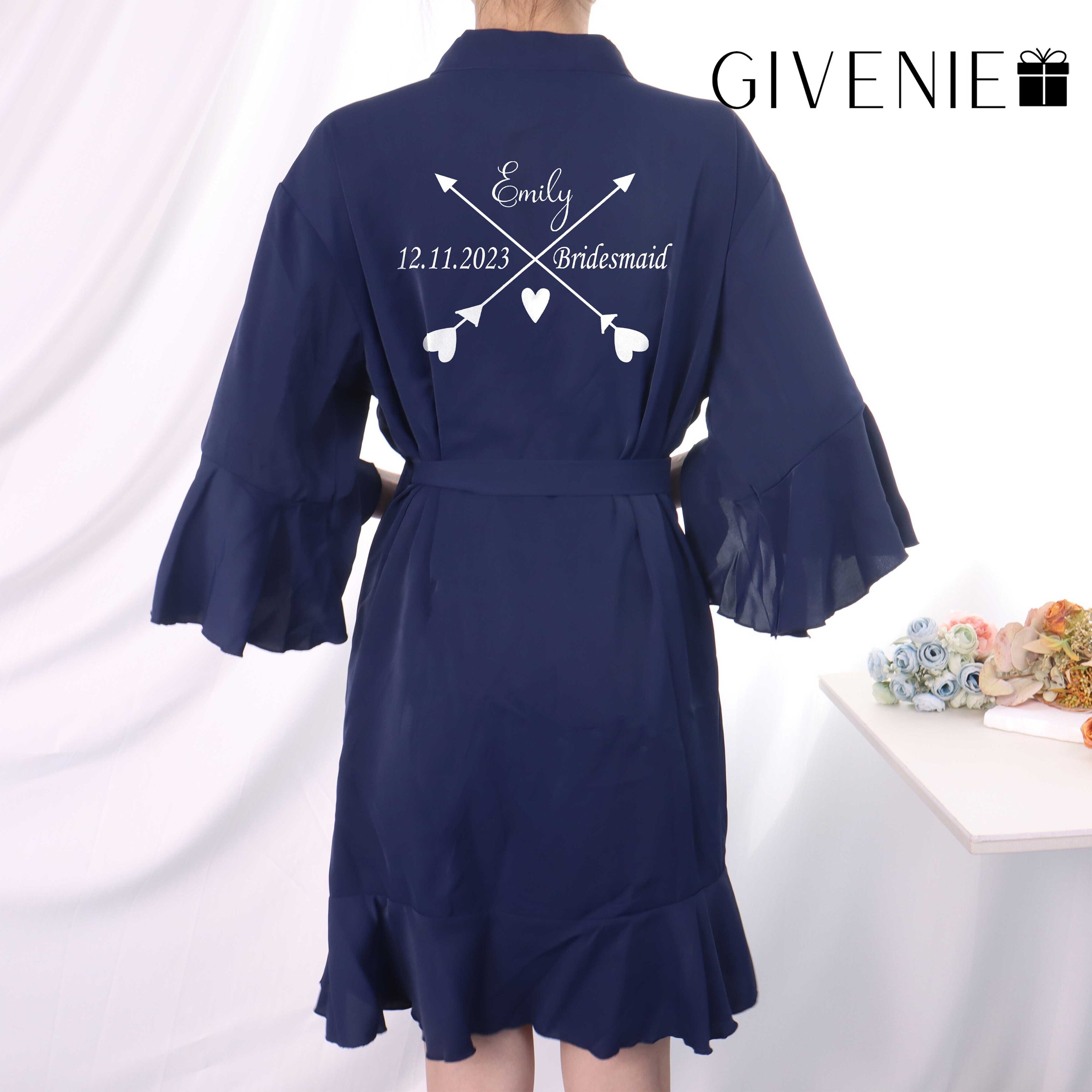 Personalized Wedding Bride Ruffle Robe With Design Bridesmaid - Etsy