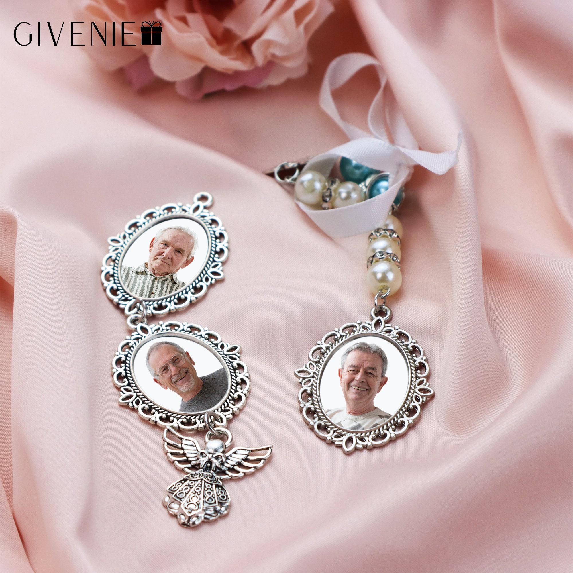 Personalized Bouquet Charm, Memorial Photo Bouquet Charm, Bridal ...