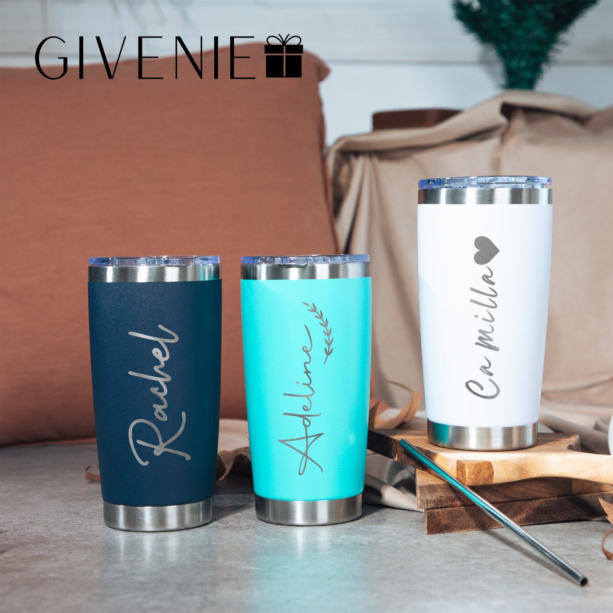 Personalised 20oz Travel Tumbler, Laser Engraved Tumbler, Custom Name ...