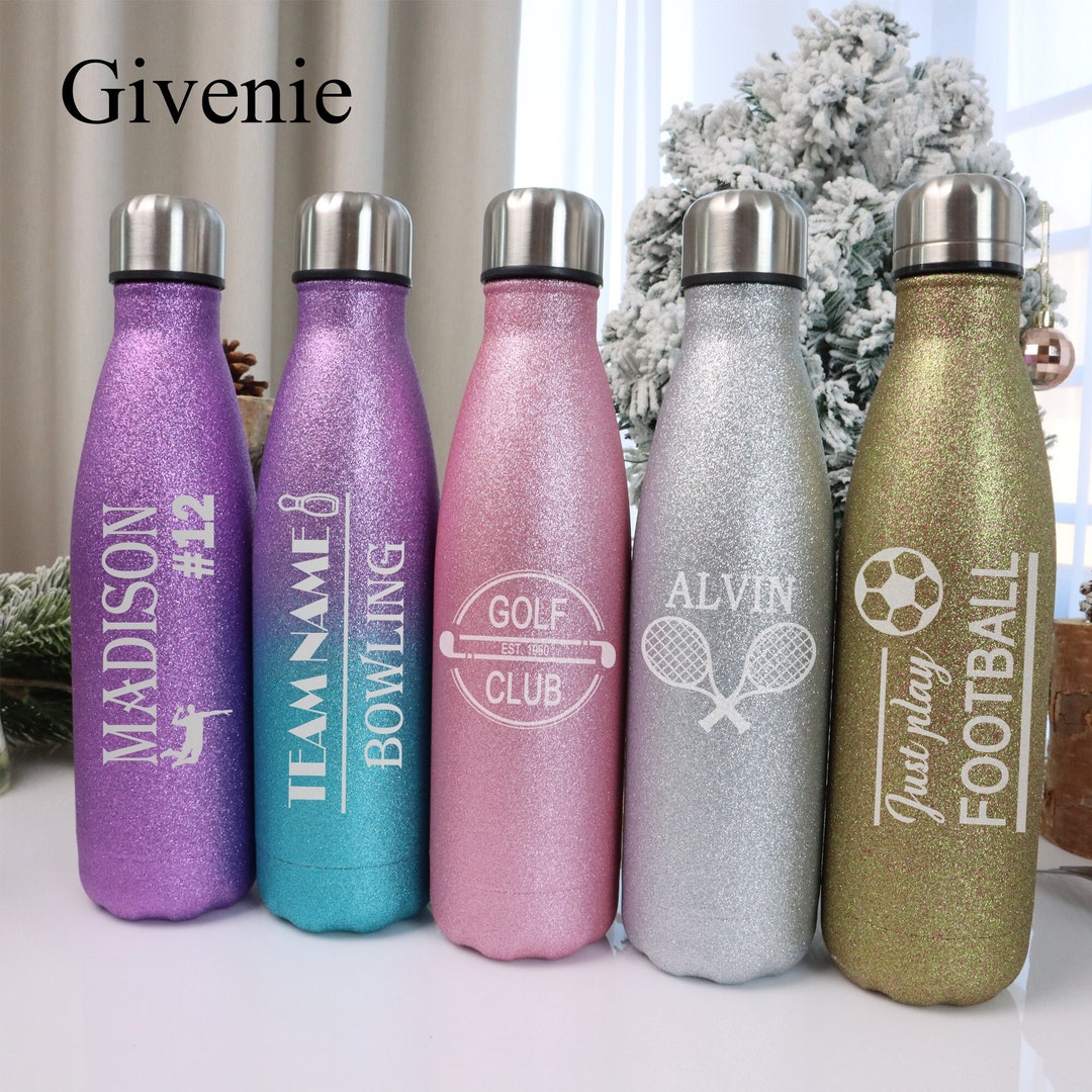 Personalised Engraved Water Bottle, 500ml Tumbler, Insulated Stainless ...