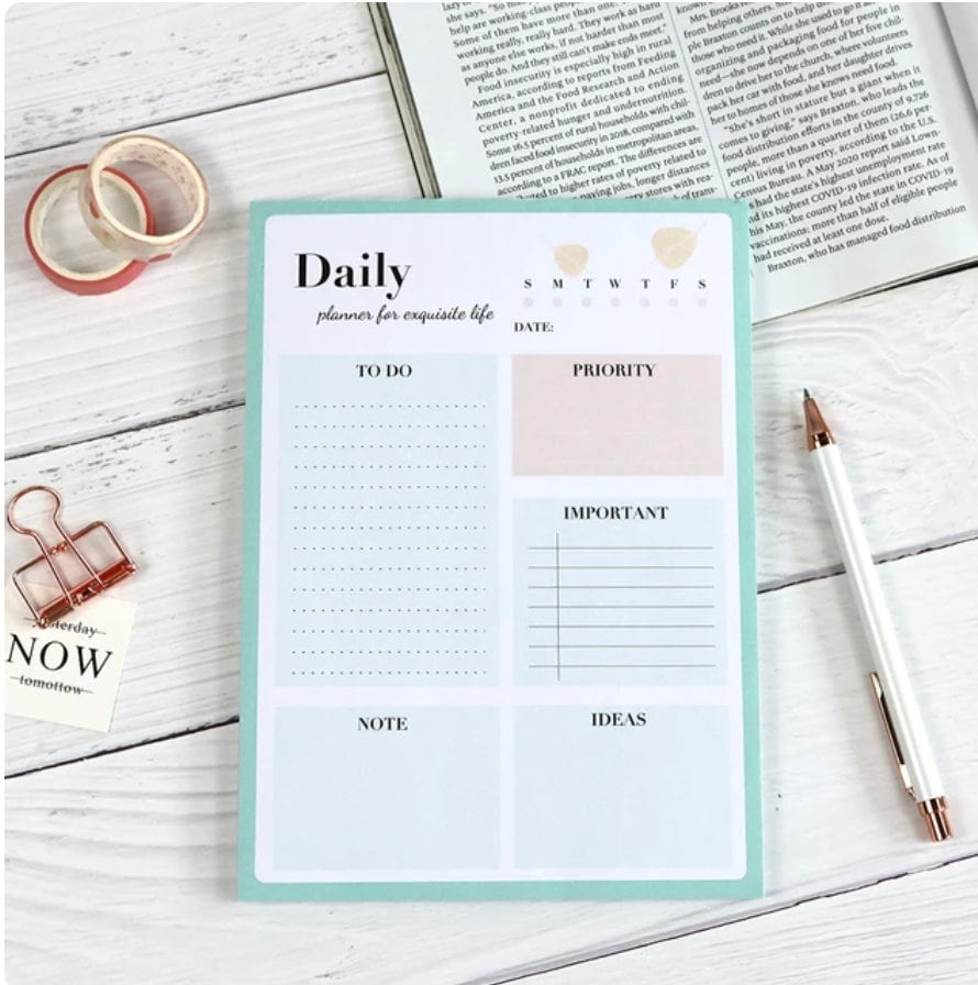 Planner Note Pad To-do List Daily Planner Weekly Planner ADHD Planner ...