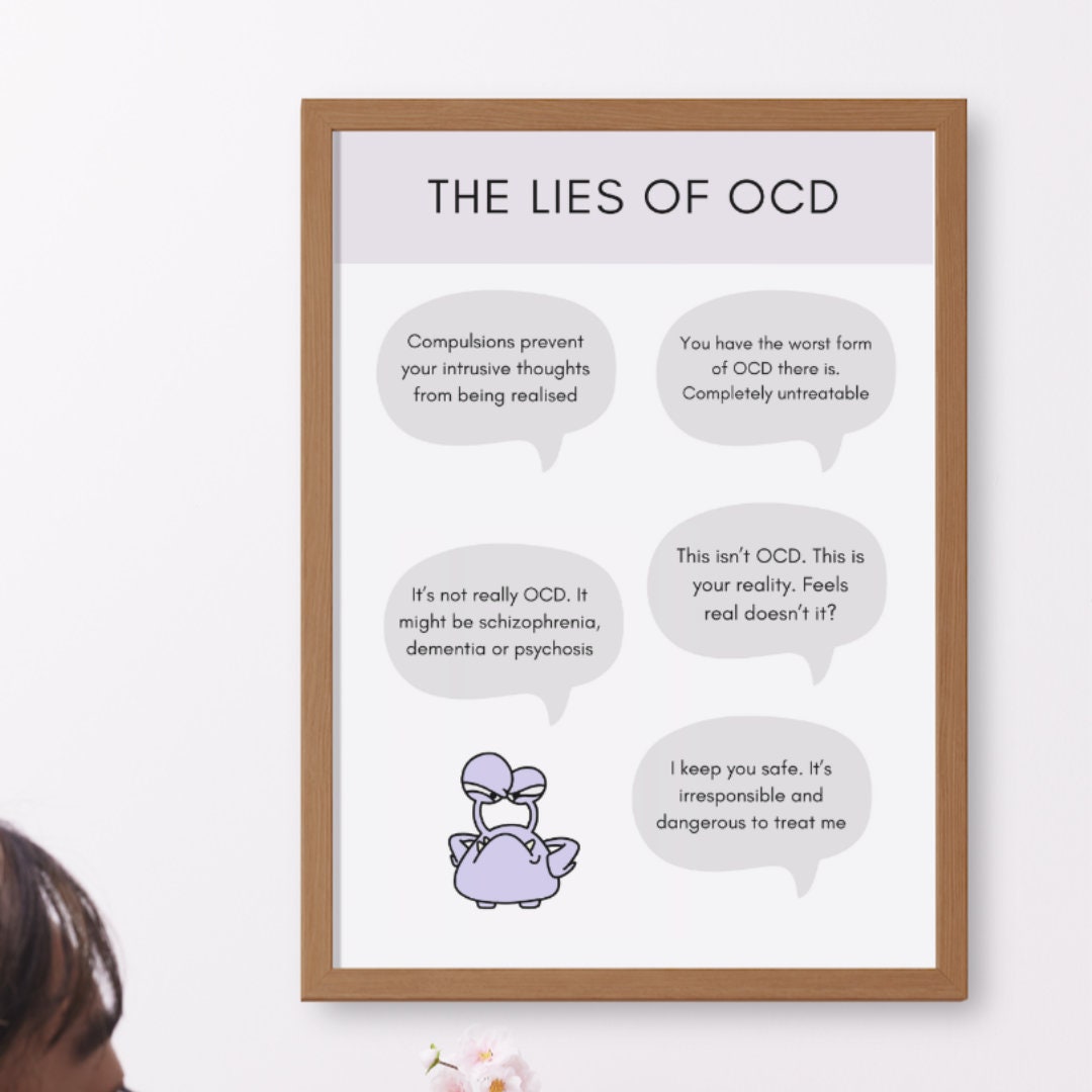 Exposure Therapy Worksheet OCD Lies Recovery Templates ERP Worksheets ...