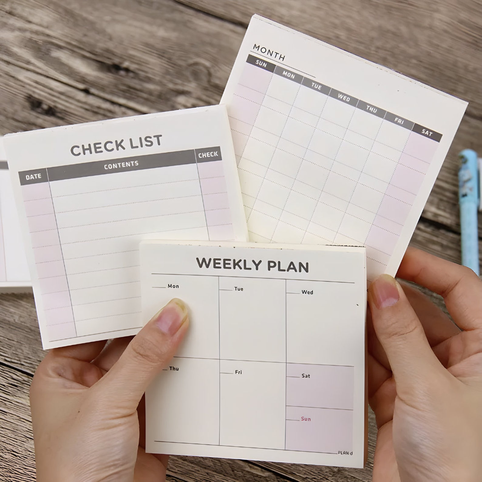 Planner Note Pad Check Weekly Month List Daily Planner Weekly Planner ...