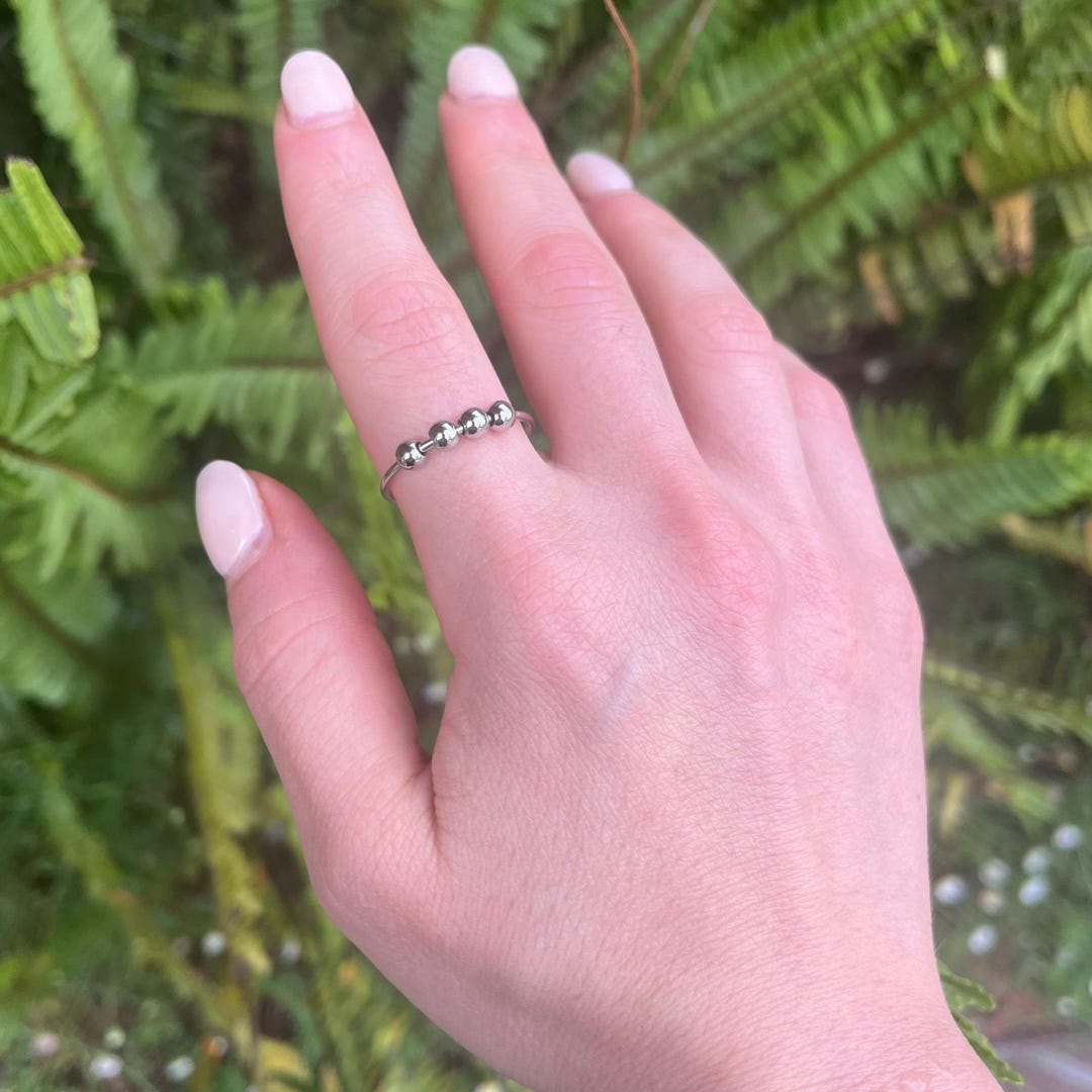Fidget Ring, Calm Relief Support Jewelry Wellbeing Gifts Rings, ADHD ...