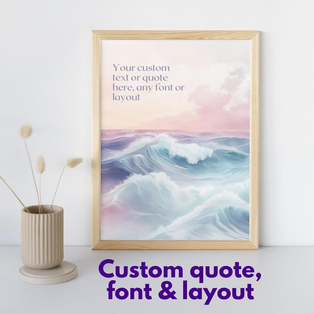 Custom Quote Print, Custom Text Print, Custom Wall Art, Quote Wall Art ...