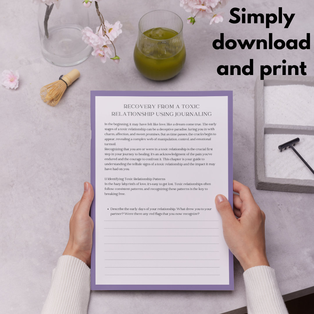 Recovery From Toxic Relationship Journal Template Worksheets ...