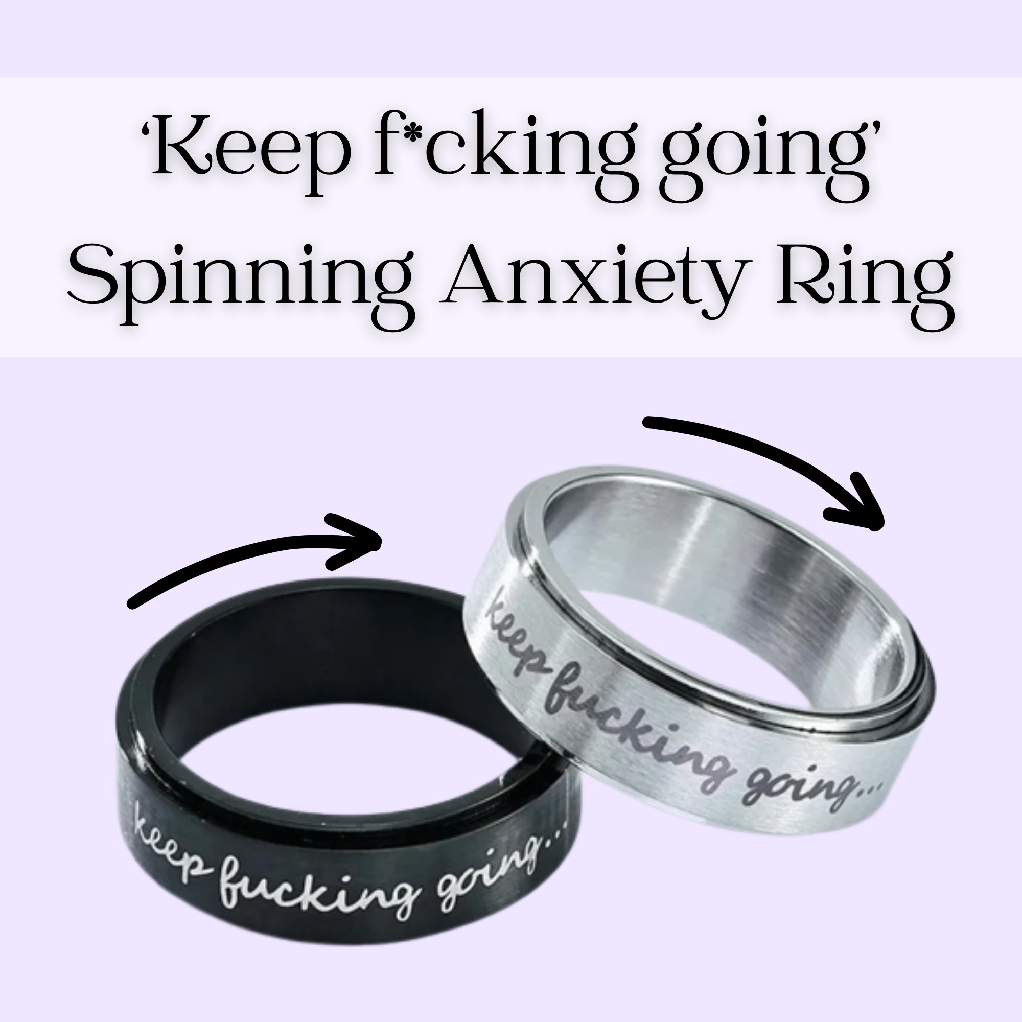 Anxiety Fidget Spinner Rings Anxiety Relief Mental Health Support ...