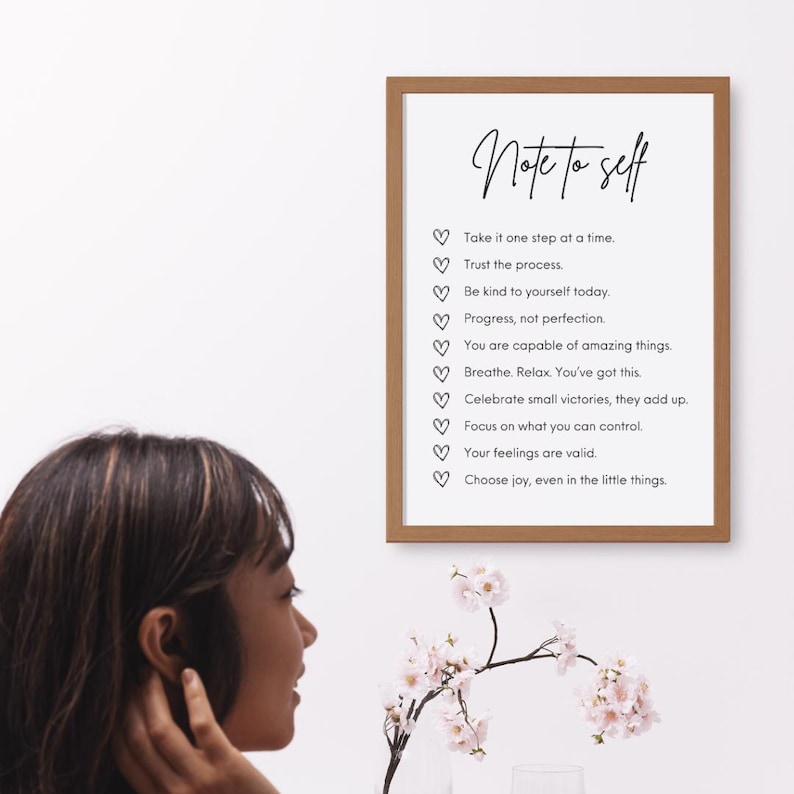 Mental Health Poster, Therapy Office Decor, Note to Self, School ...