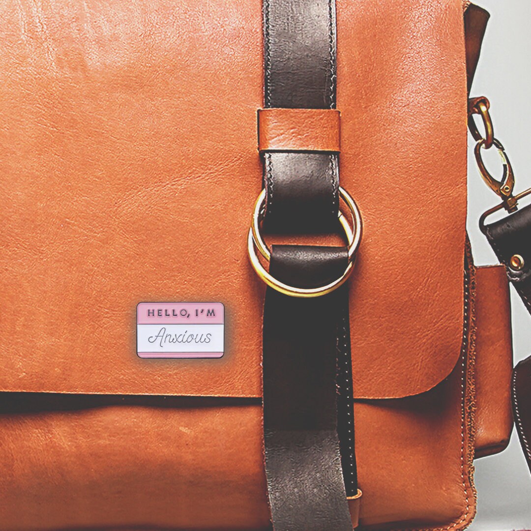 Anxiety Pins Hello I'm Anxious Mental Health Awareness Brooches Lapel ...