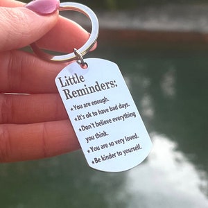 Little Reminders Keychain Mental Health Inspirational Gifts ...