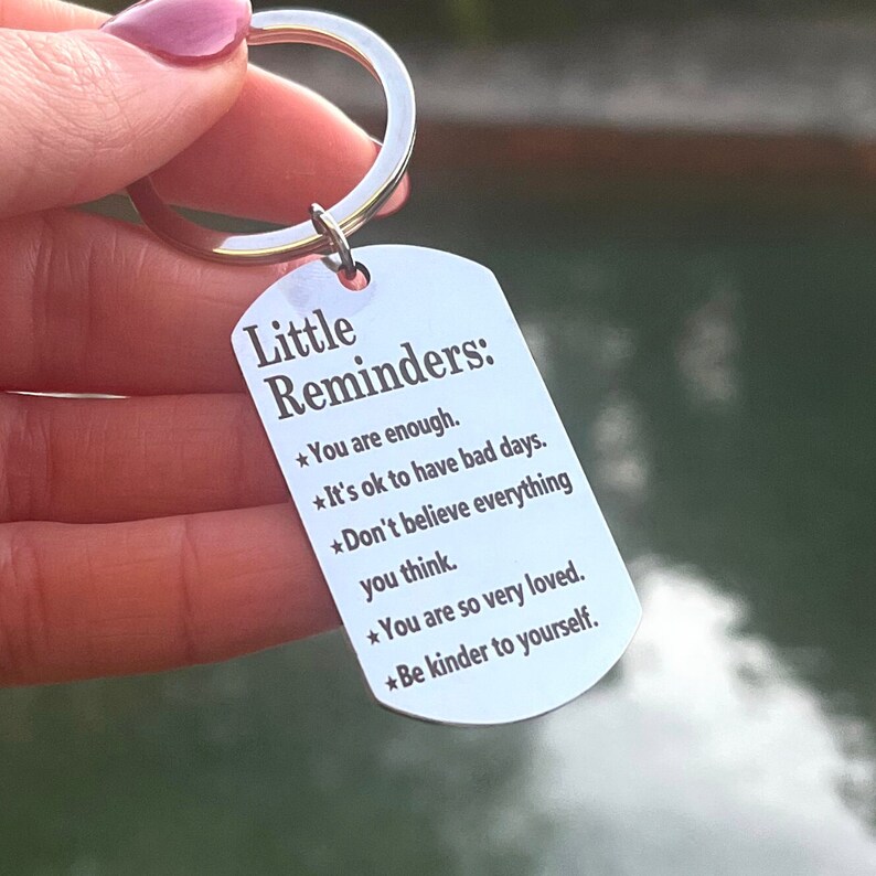 Little Reminders Keychain Mental Health Inspirational Gifts ...
