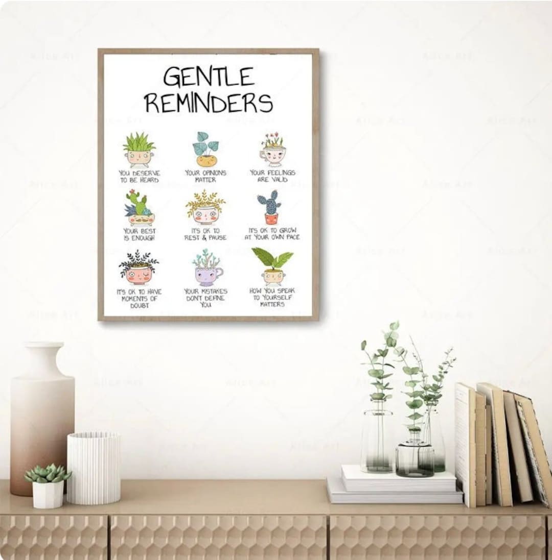 Positive Affirmation Canvas Poster, Anxiety Print, Neurodiversity ...