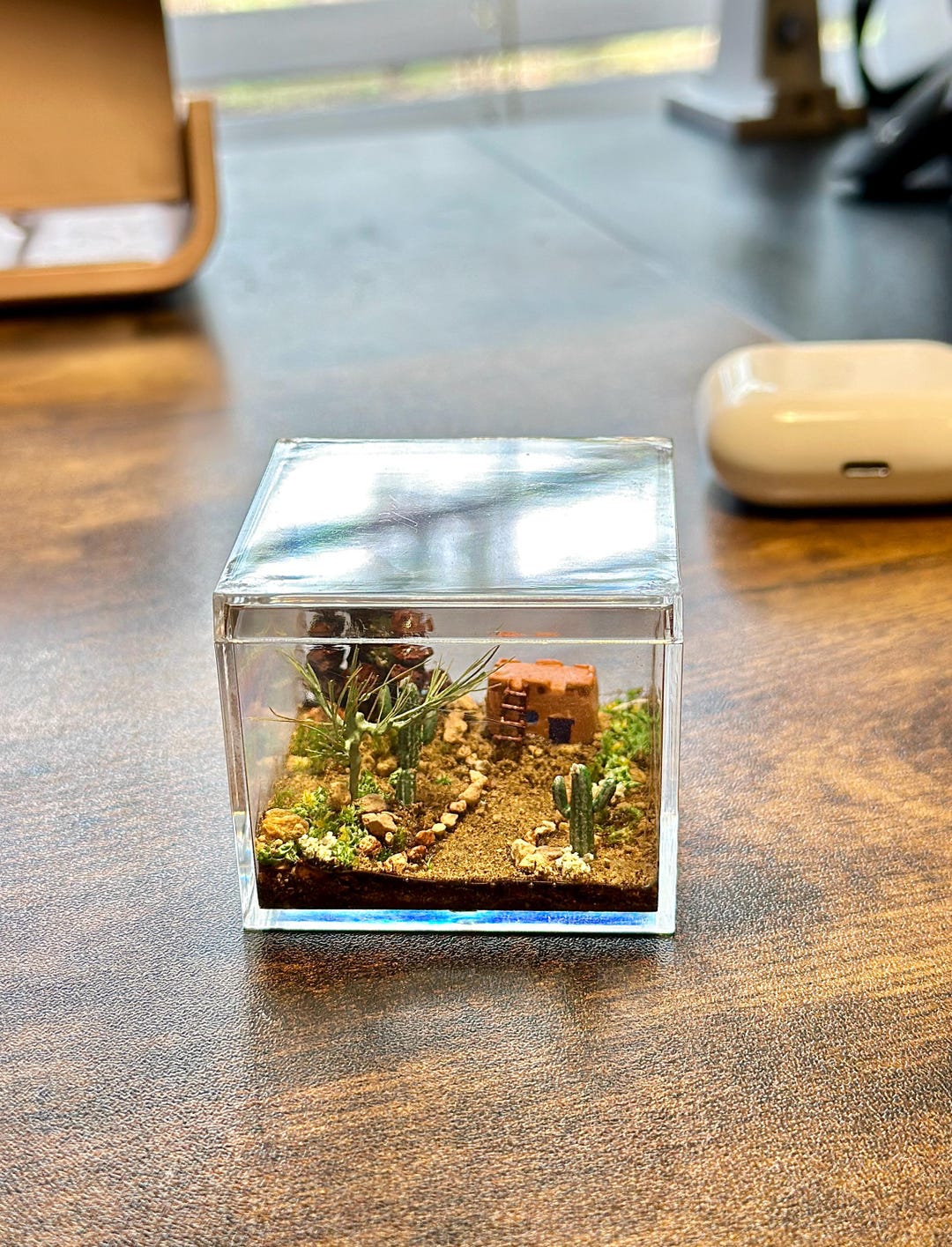 Miniature Landscape Apache Junction Hand Pressed Flowers Mini Pueblo ...