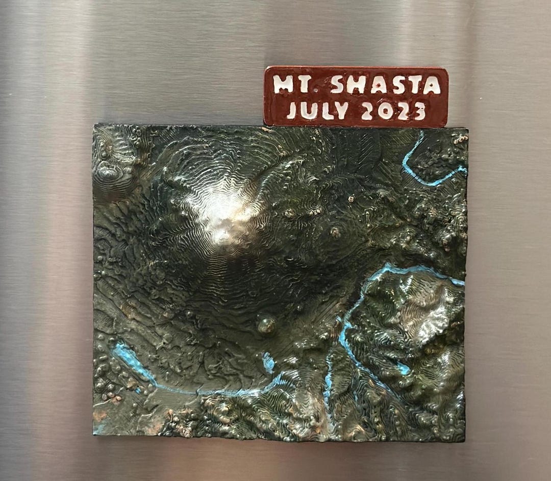 Mt. Shasta Mountain Model Diorama | 3D Printed & Hand-painted ...
