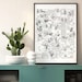 Illustrated Cactus Wall Map - Phoenix Cactus Map, Botanical Wall Map ...