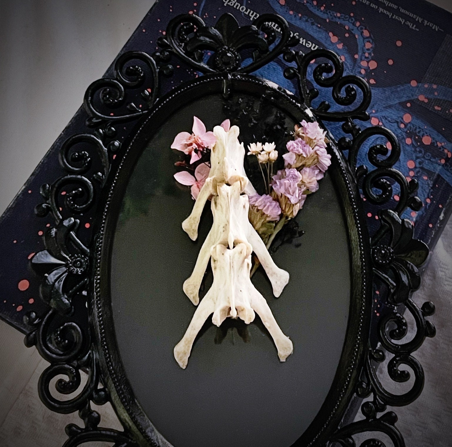 Red Fox Vertebrae Floral Frame - Etsy