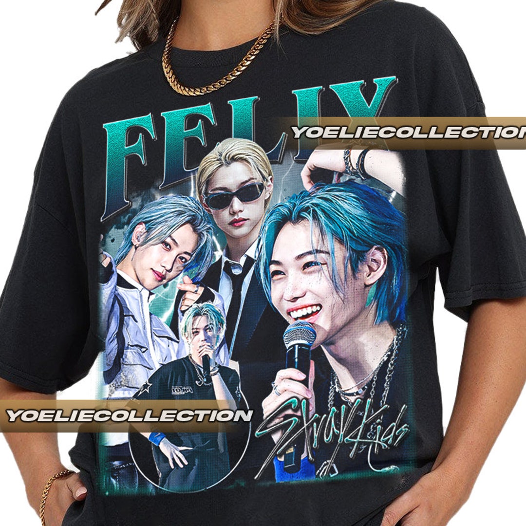Limited Felix Stray Kids Vintage T-shirt,twice Shirt Gift for Woman and ...