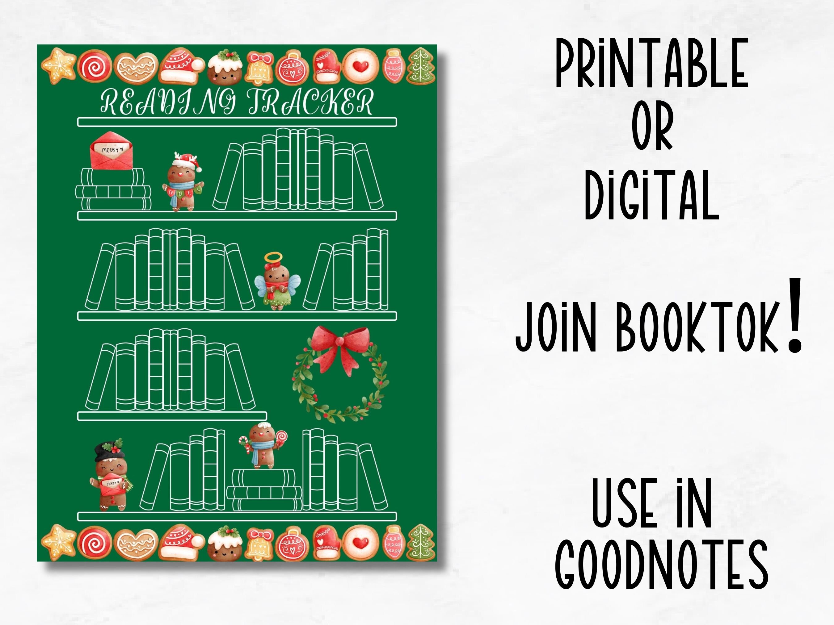 Christmas Reading Tracker Printable Reading Journala4a5us - Etsy