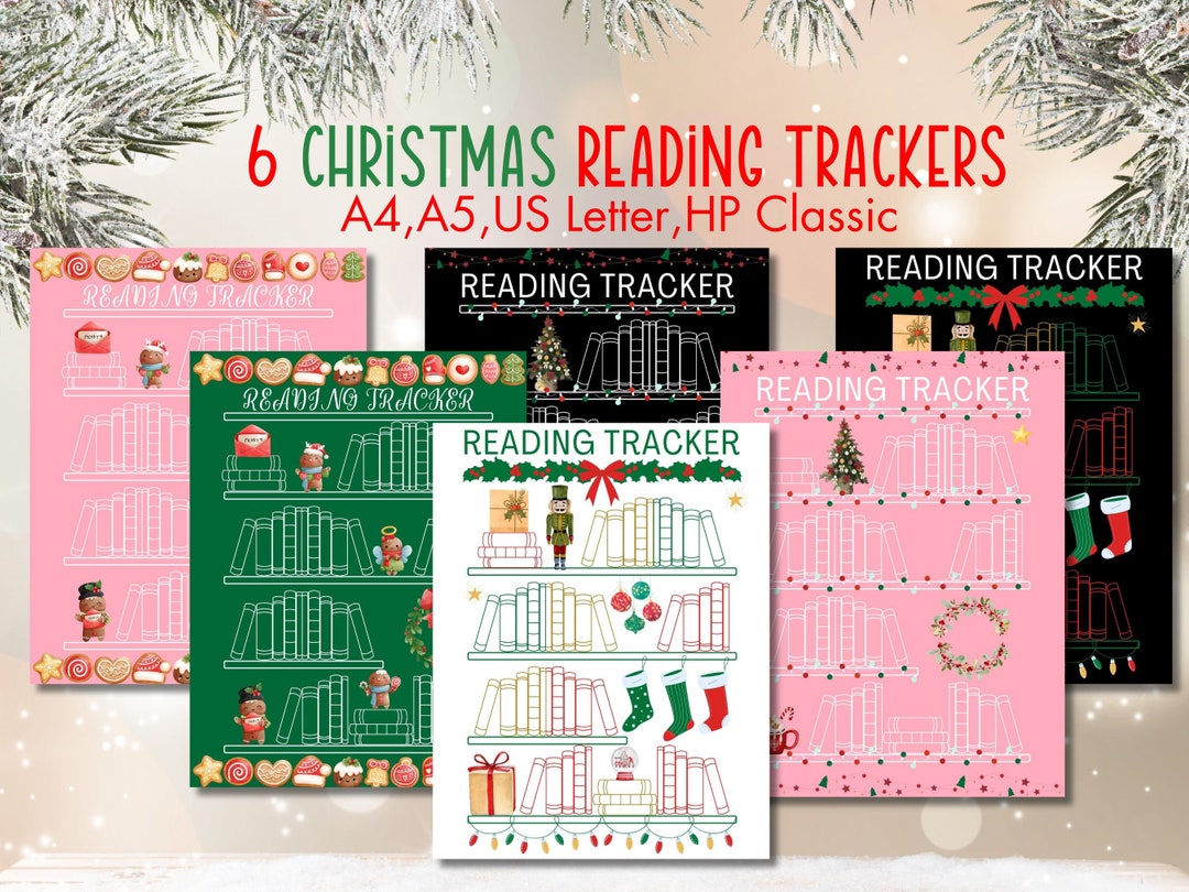 Christmas Reading Tracker Printable, Reading Journal,a4,a5,us Letter,hp ...