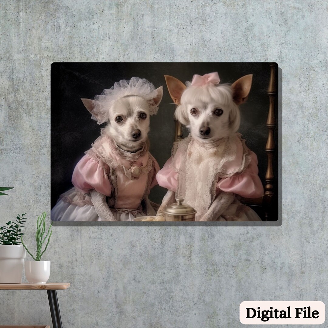 Digital Wedding Pet Portrait,pet Loss,bridal Pet Portrait,glamour Pet ...