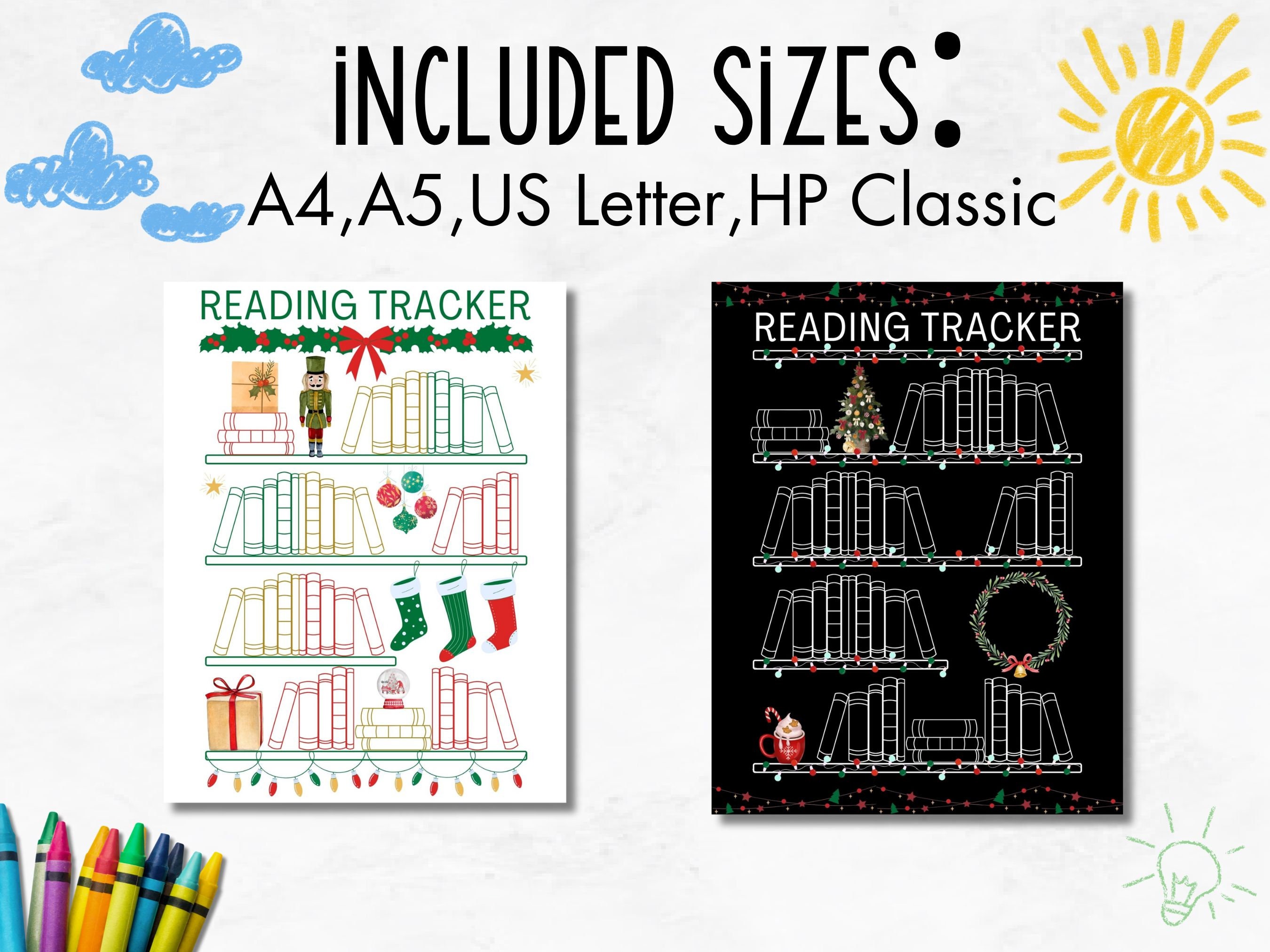Christmas Reading Tracker Printable Reading Journala4a5us - Etsy