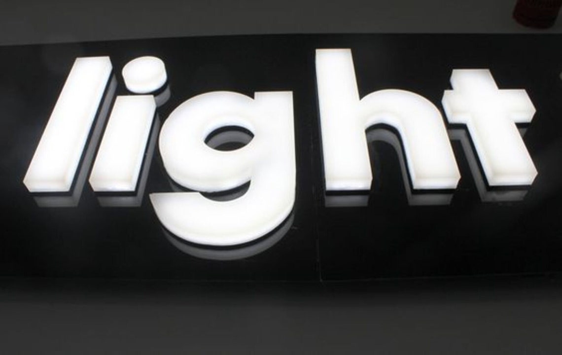 Custom 3D Acrylic Backlit Business Logo Sign: LED Illuminated Signage ...