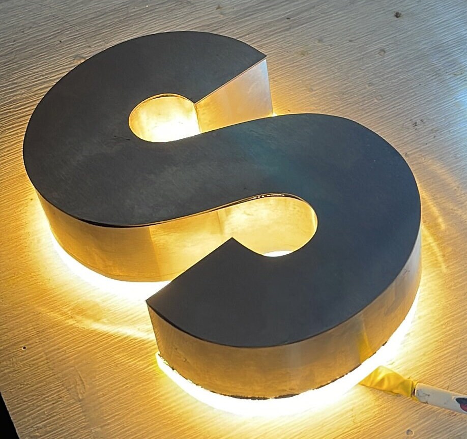 Metal Signage Custom Logo Stainless Steel Laser Cut Signboard Custom ...