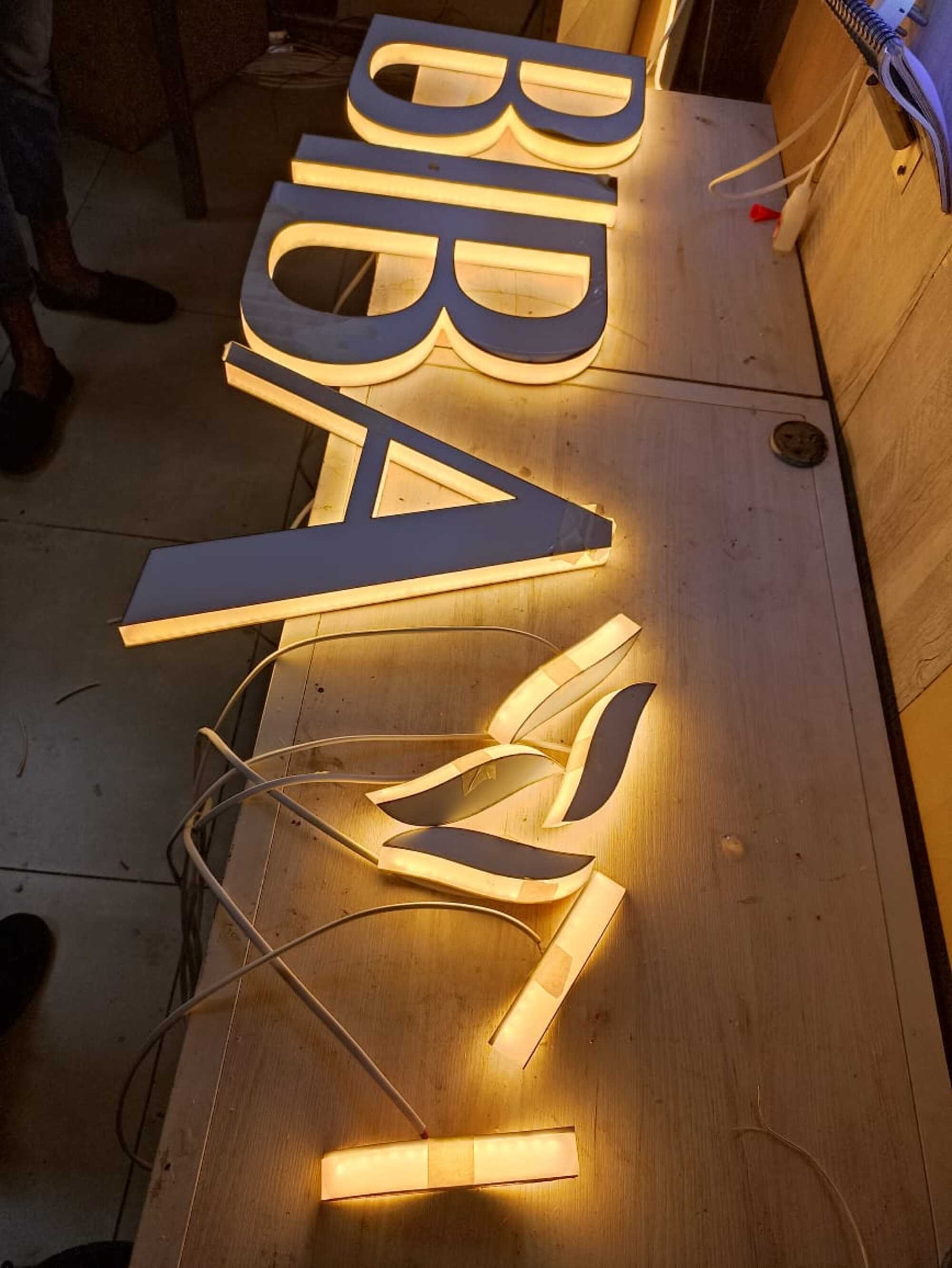 Custom 3D Acrylic Backlit Business Logo Sign: LED Illuminated Signage ...