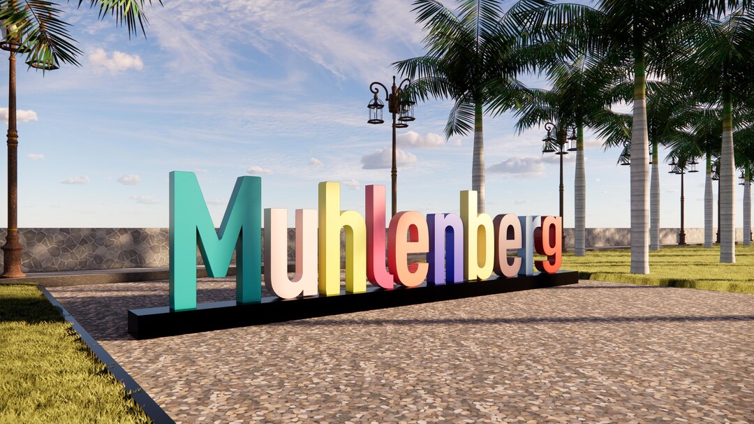 3D Metal Channel Letters Signage With Base Stand - Custom Non-lit Sign ...