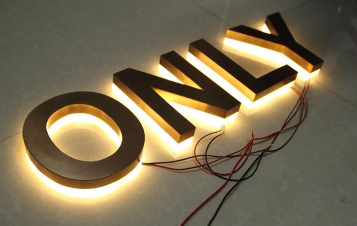 Custom 3D Acrylic Backlit Business Logo Sign: LED Illuminated Signage ...