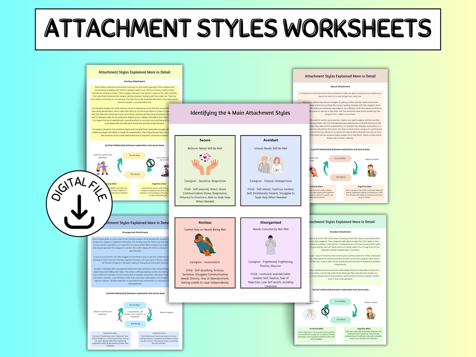 Attachment Styles PDF, Attachment Theory, IFS, Attachment Worksheets ...