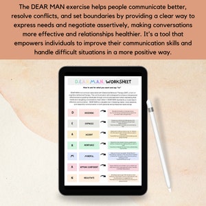 DBT DEAR MAN Worksheets, Dbt Therapy, Interpersonal Skills, Therapy ...