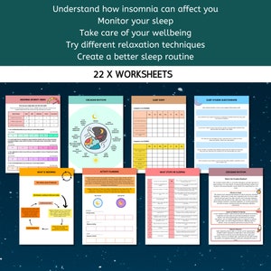 Sleep Hygiene Worksheets, Sleep Tracker, Sleep Habits, Sleep Journal ...